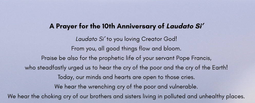 A Prayer For The 10th Anniversary Of Laudato Si' | Catholic Climate ...